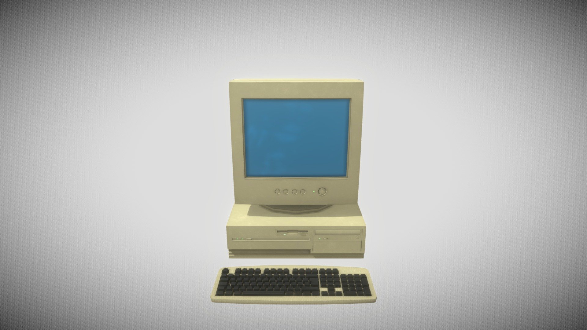 Old Computer And Monitor - Buy Royalty Free 3D model by FunFant ...
