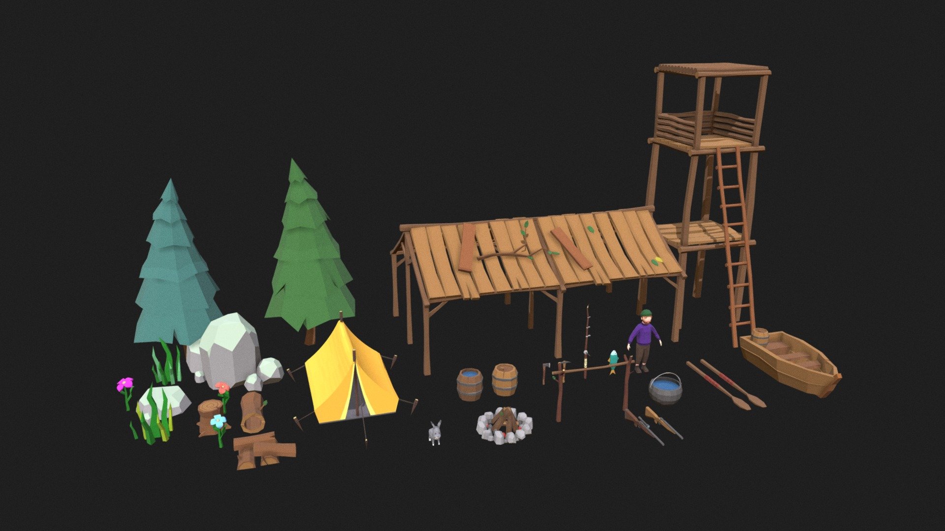 Wild Nature Asset Kit - Download Free 3D model by Tom Ahawk (@tom_ahawk ...