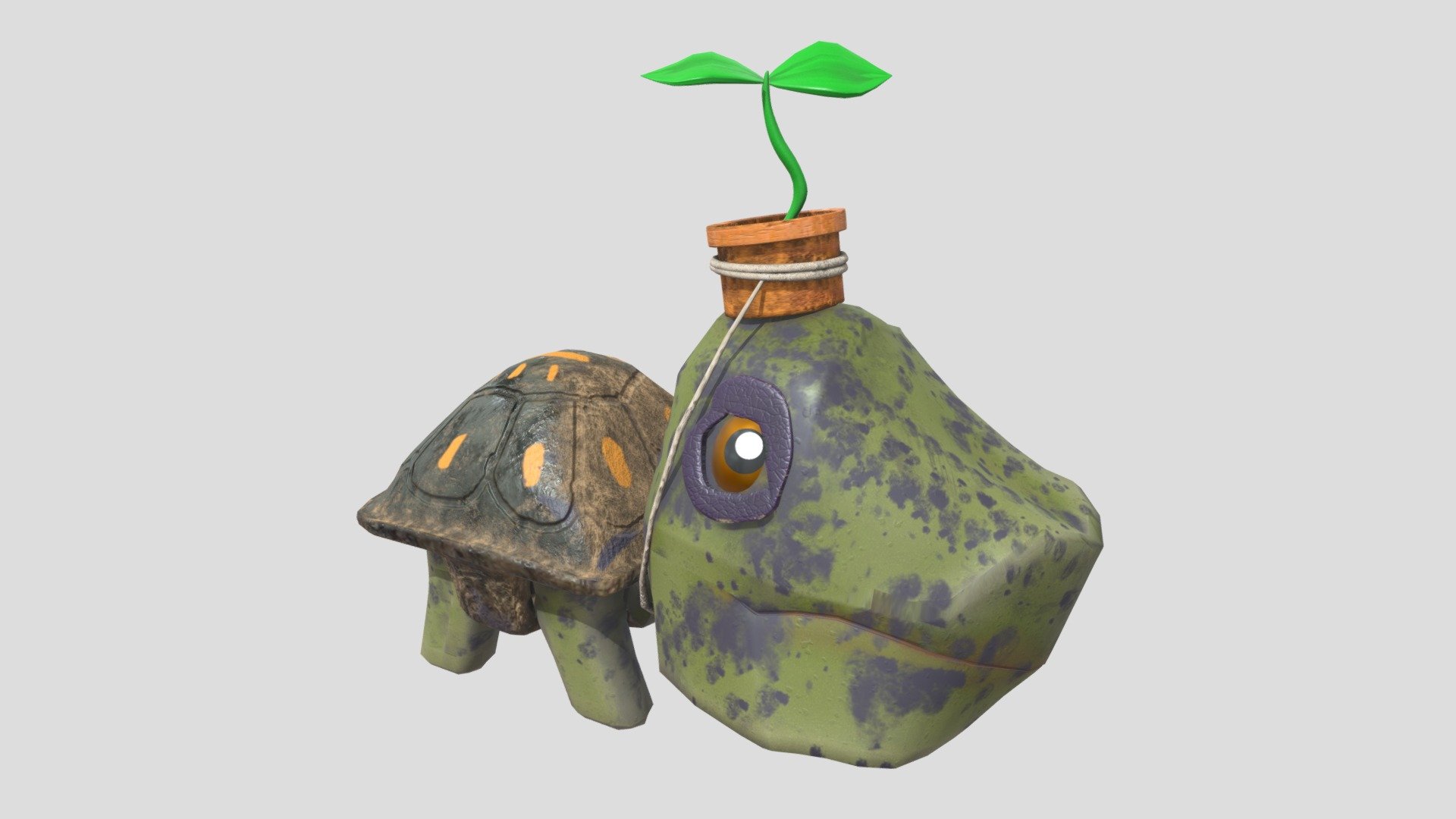 Turtle Twig Pot - 3D model by Garrett W.D. (@gwd_art) [ed14f2e] - Sketchfab