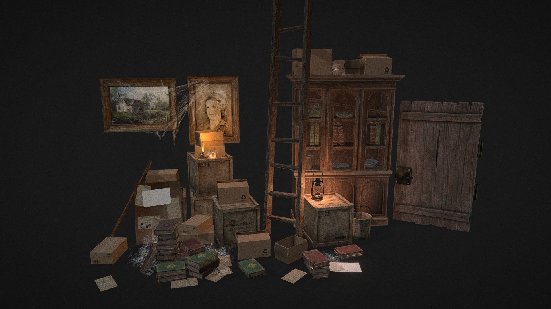 Old Wooden Cottage - Props Part01 - 3D model by Stéphane Charré (@alpha ...