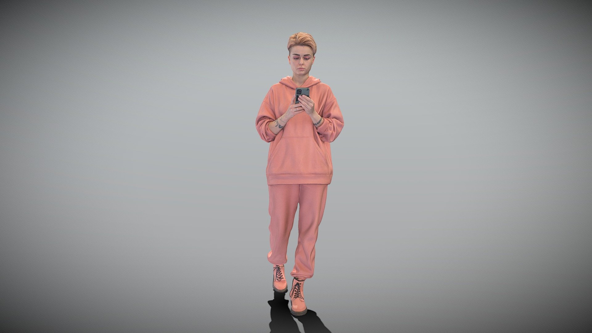Beautiful woman using mobile phone 403 - Buy Royalty Free 3D model by ...