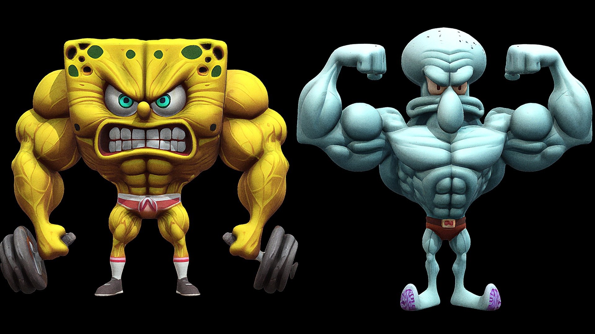 Strong Spongebob https://ko-fi.com/s/869e59ed33 - 3D model by yugengen ...