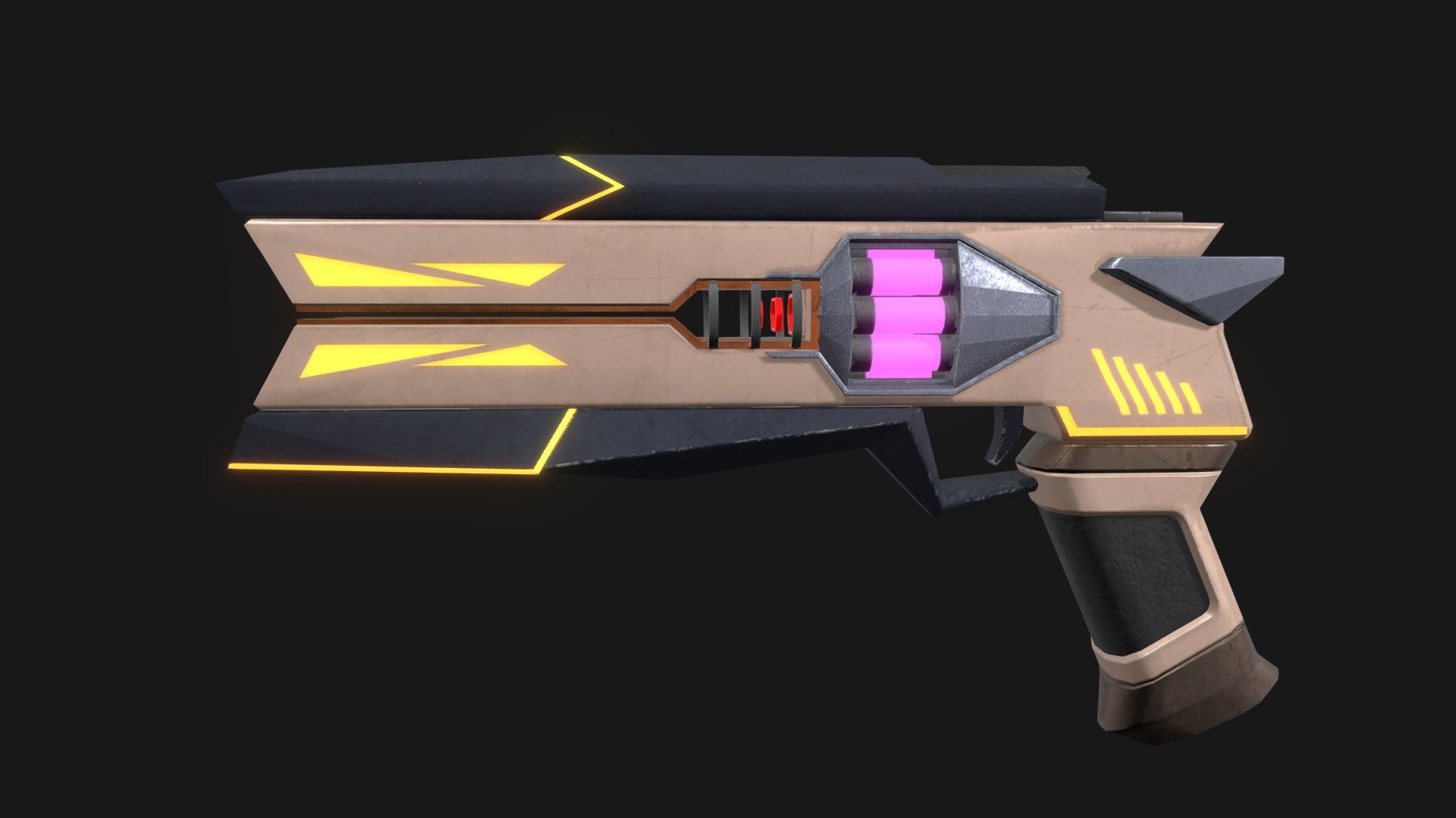 Energy Handgun - 3D model by elenasala [ed24d86] - Sketchfab