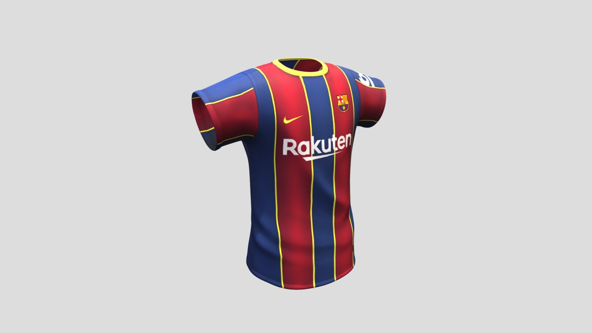 Barcelona football Tshirt - 3D model by sergey_lK (@sergey_segey ...