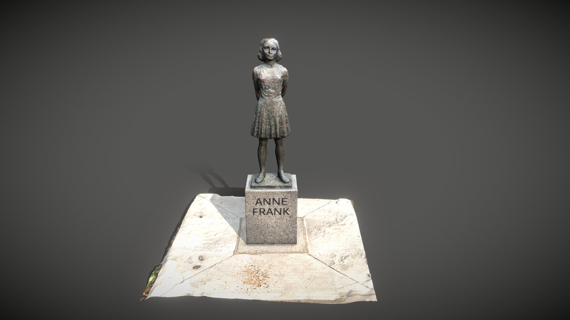 Statue of Anne Frank - Download Free 3D model by mtaesiri [ed2e362 ...