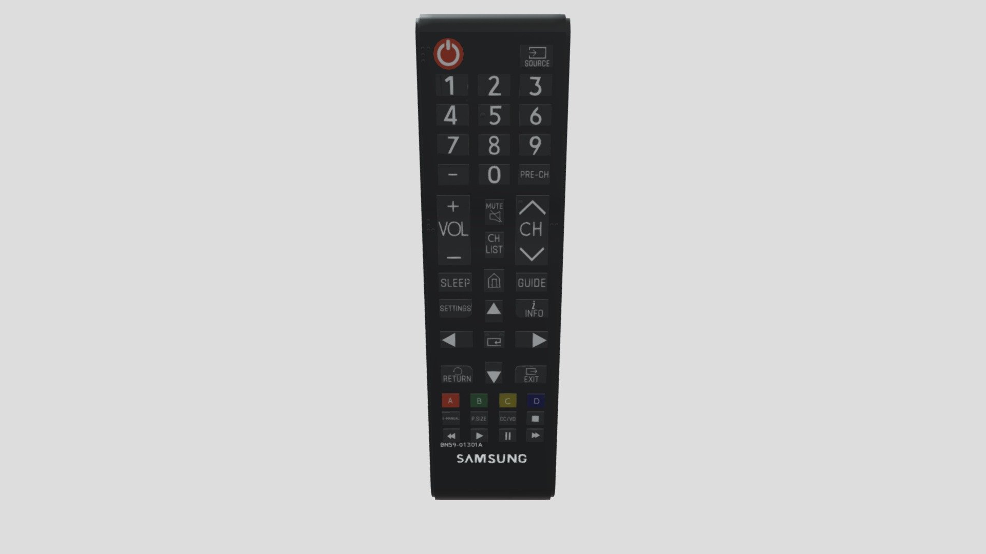 Samsung TV Remote - 3D model by Clarkieee [ed2ebaa] - Sketchfab