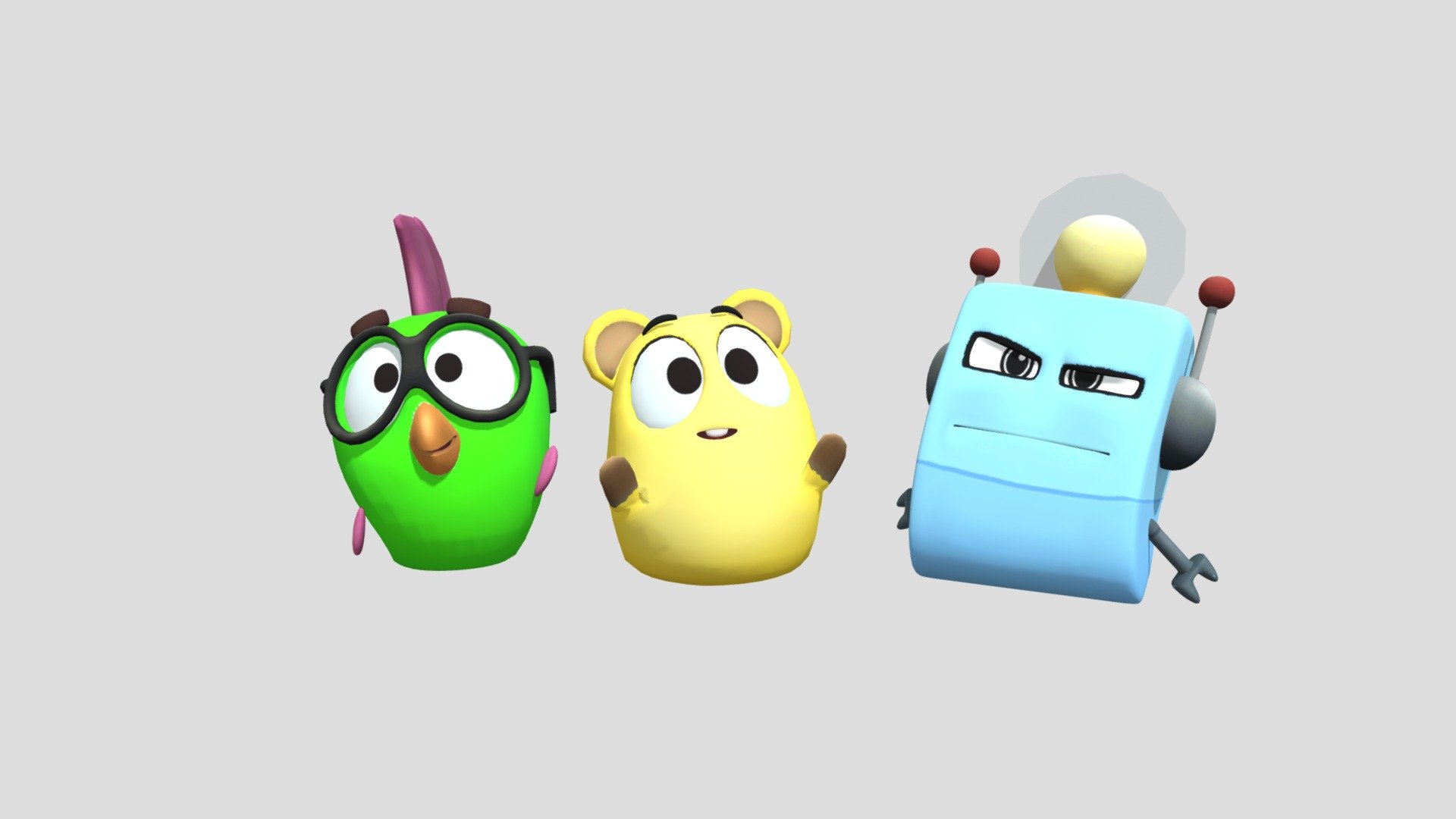 My Talking Tom 2 Squeak Flip And Dot Updated Download Free 3d Model