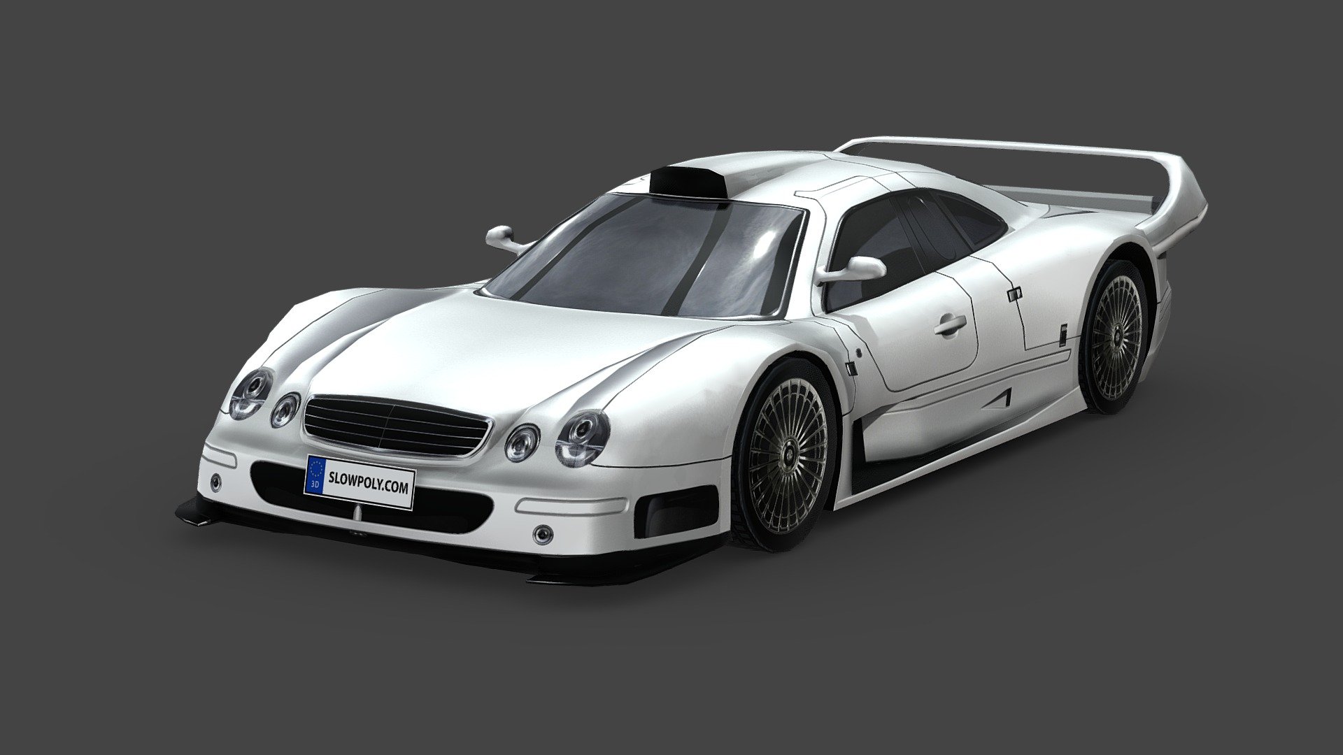 Mercedes-Benz CLK-class GTR AMG 1999 - 3D model by slowpoly [ed32a1a ...