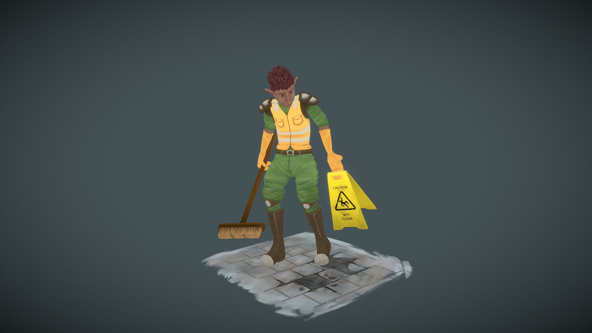Janitor Joe - 3D model by chantal.pernet [ed34f24] - Sketchfab