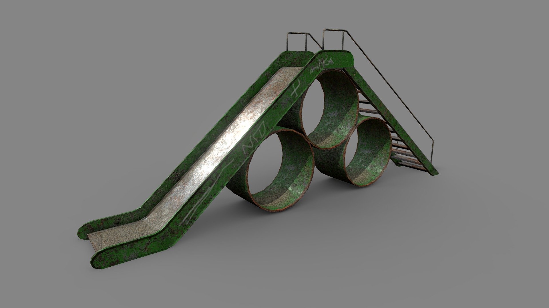 Rusty Soviet Slide - Download Free 3D model by shtran [ed352ad] - Sketchfab