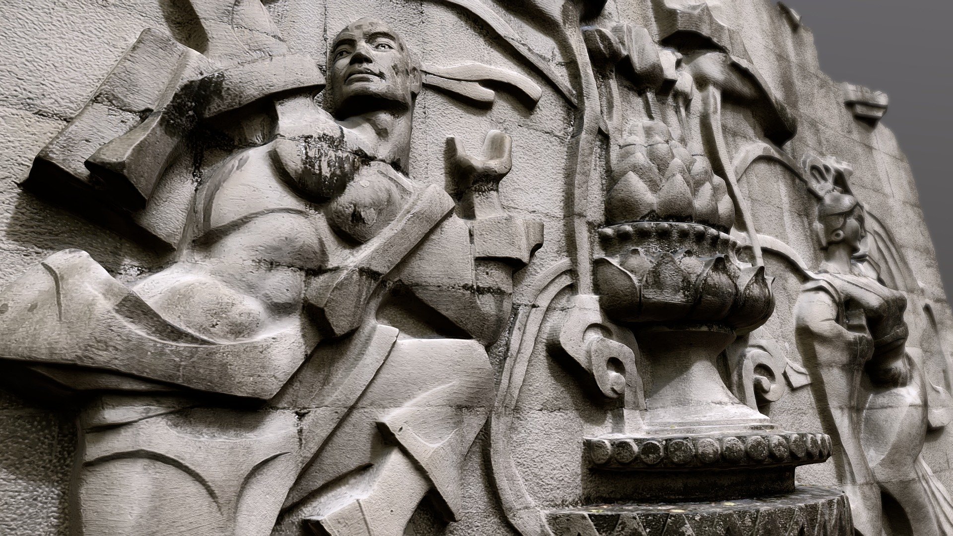 City Stone Carving Wall - Download Free 3D model by Game industry ...
