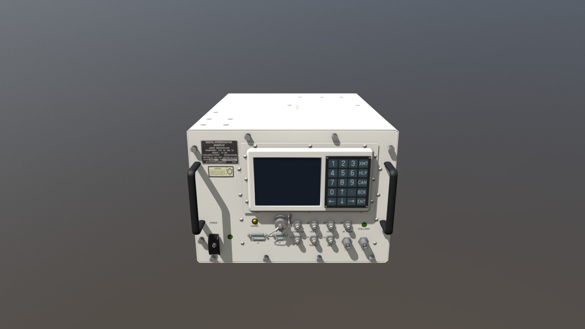 IFF Digital Interrogator AN/UPX-37 - Buy Royalty Free 3D model by ...