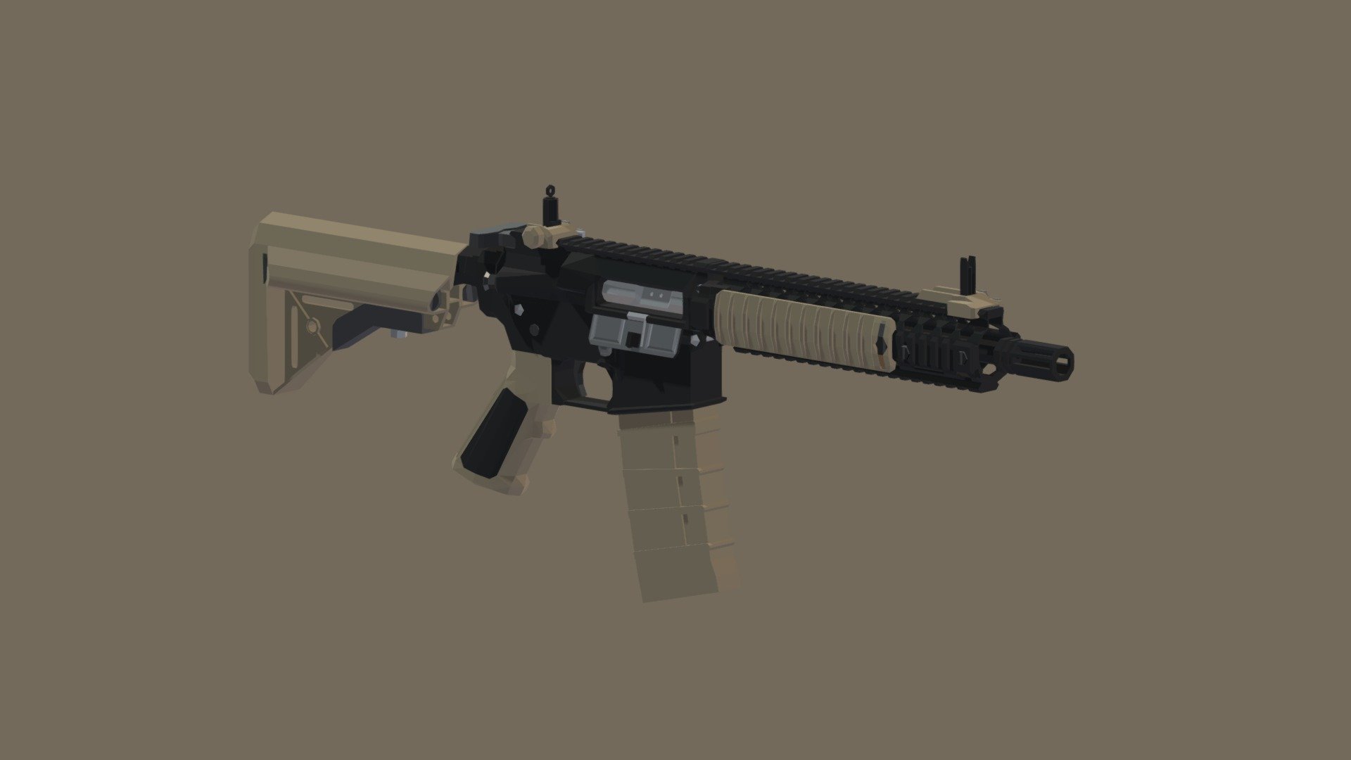 Low poly M4A1/MK18 [Cod Mw19] Version - Download Free 3D model by ...
