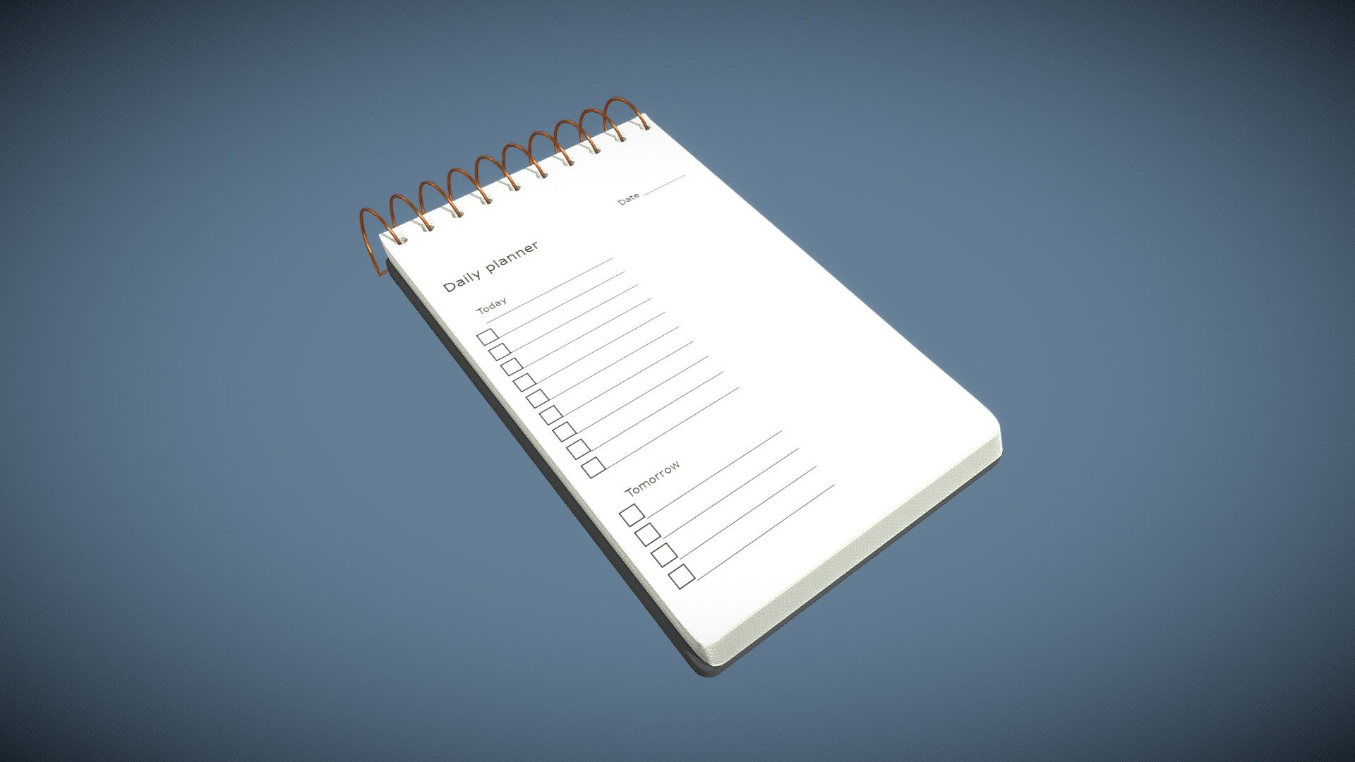 Daily planner - 3D model by Blue Colossus Studio (@BlueColossus ...