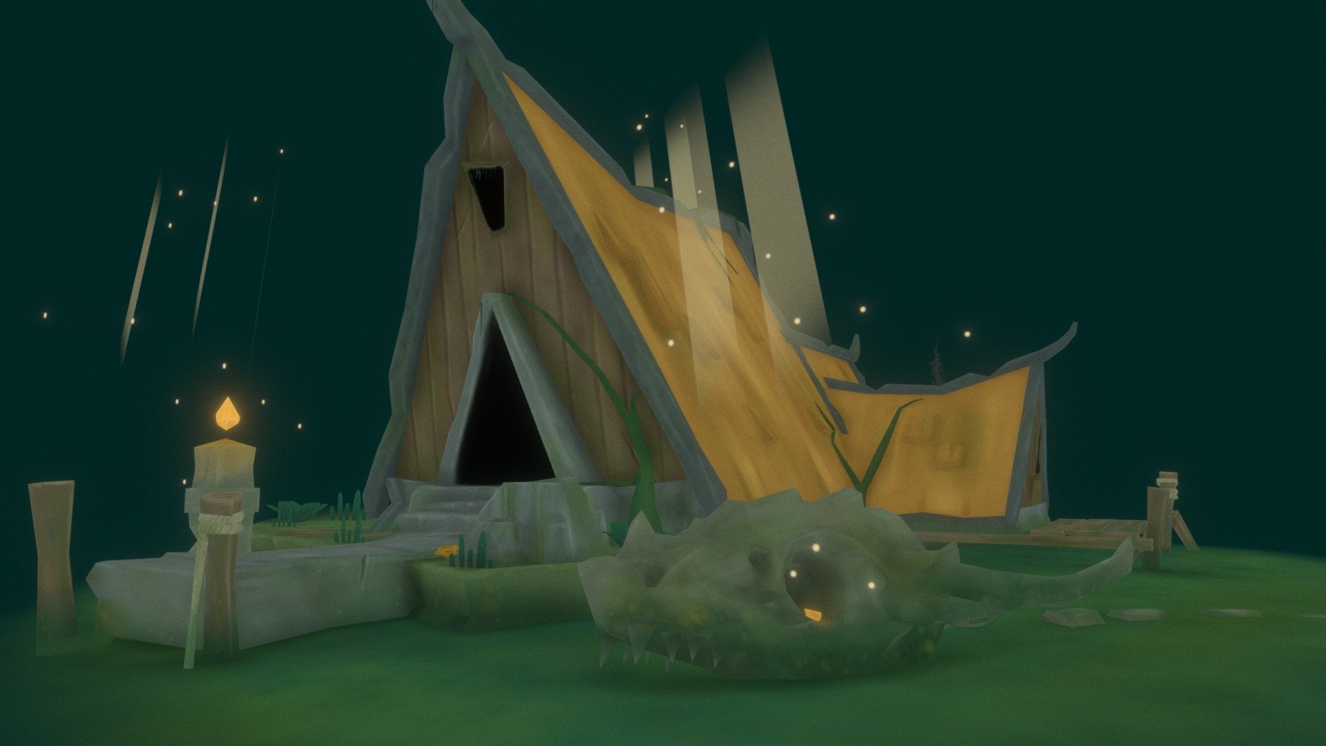 Handpainted Swamp House - Download Free 3D model by Avgust9 [ed3e0e2 ...
