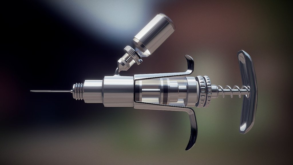 Syringe - Download Free 3D model by T-FLEX CAD ST (Free) (@tflexcad ...