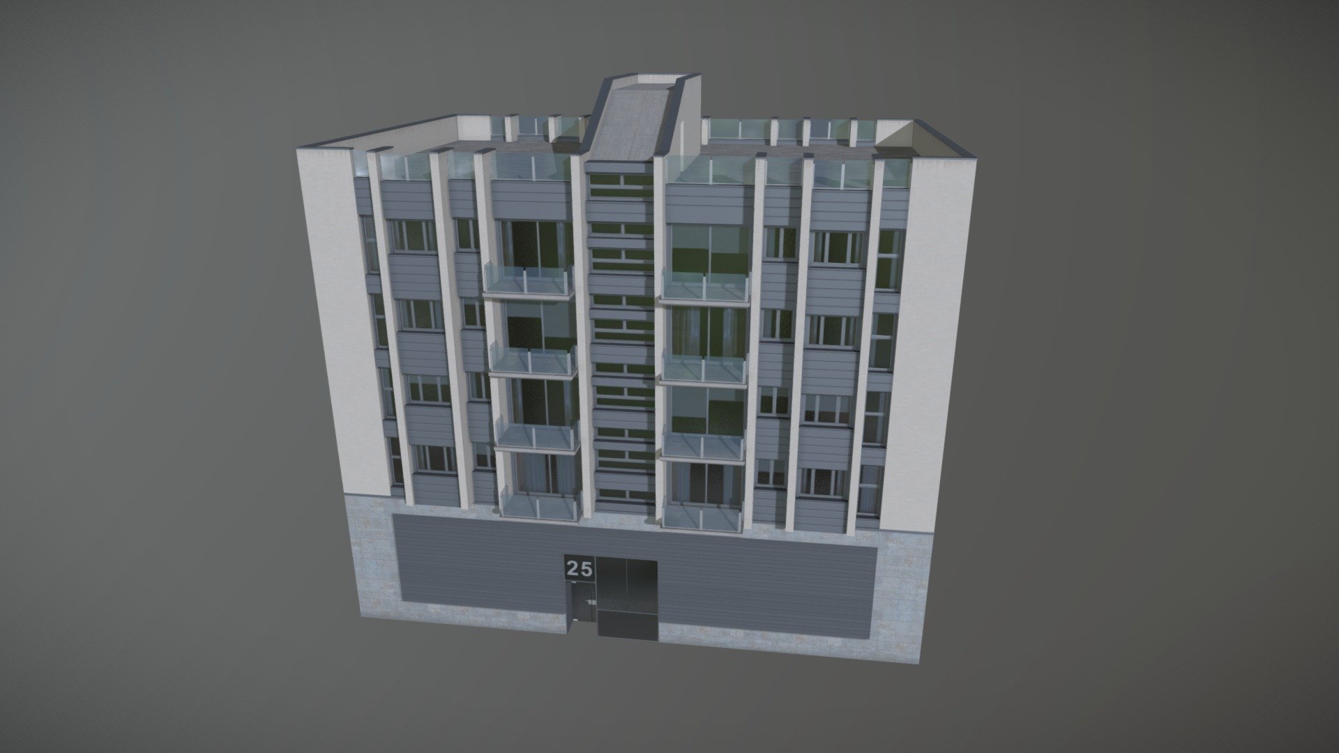 Midrise Residential #2 - 4 stories - Center - 3D model by gabri239 ...