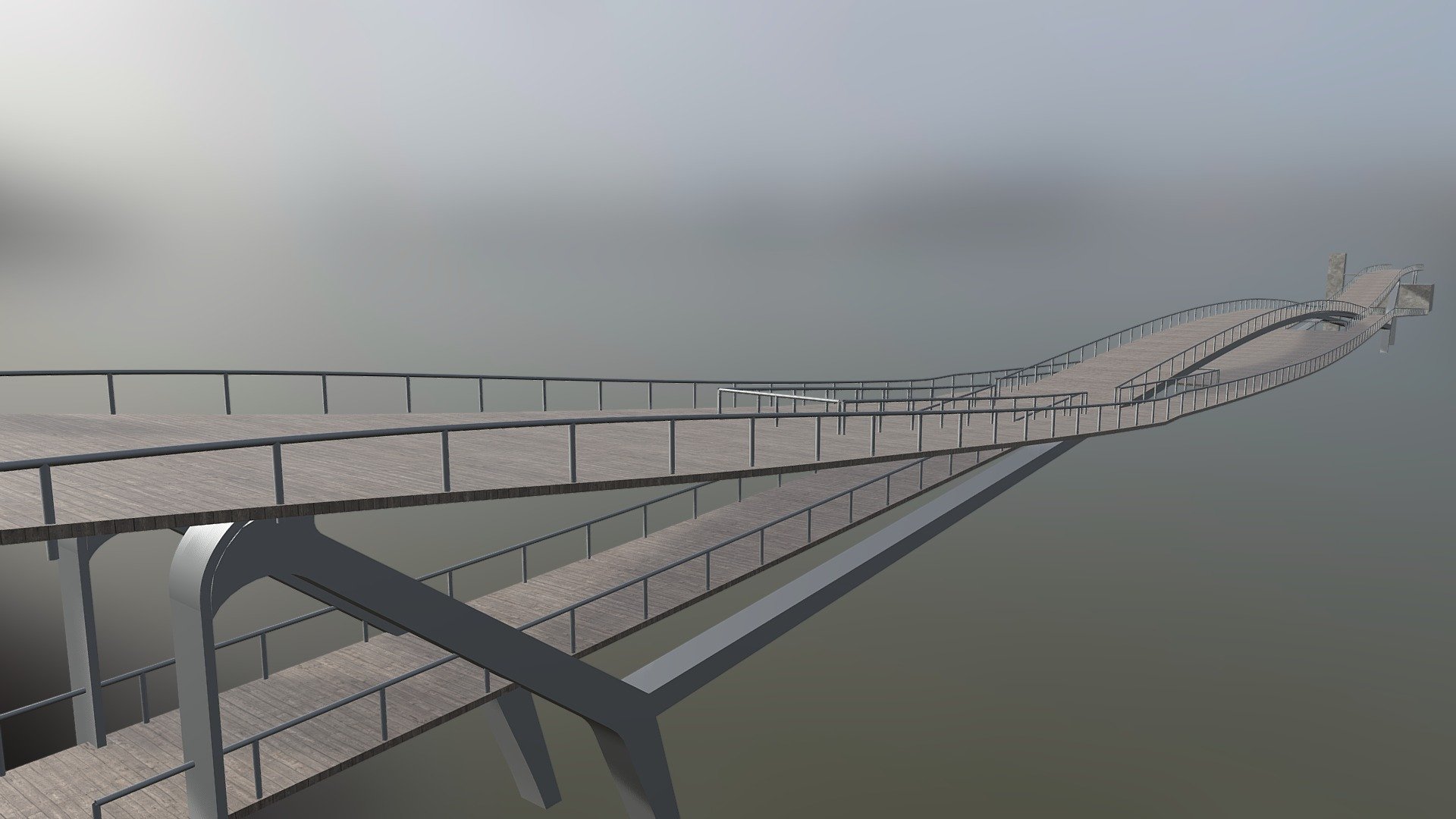 Passerelle Simone de Beauvoir, Paris - Buy Royalty Free 3D model by AXL ...