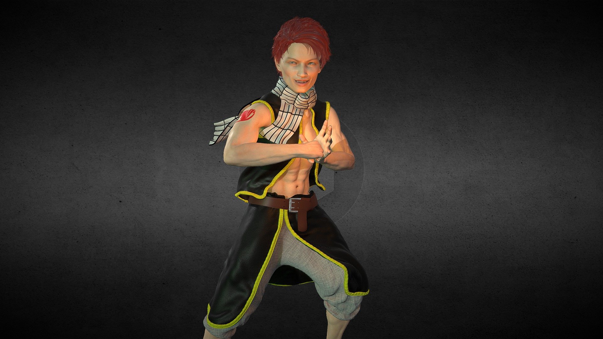Natsu Dragneel - 3D model by ill_drakon [ed44e06] - Sketchfab