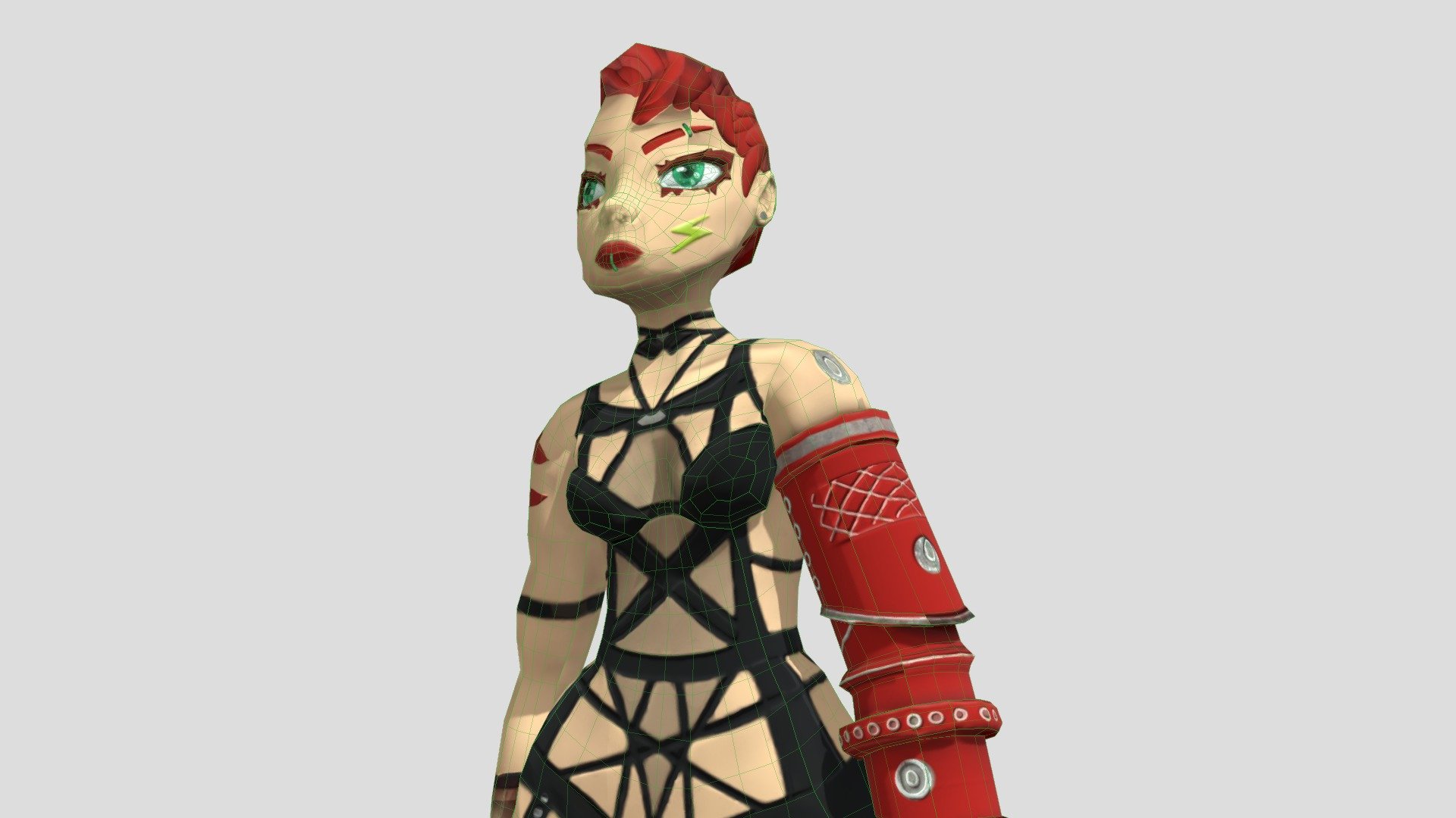 Original Character Woman Warrior Cyborg 3DCoat - Download Free 3D model by Sara Minarai ...