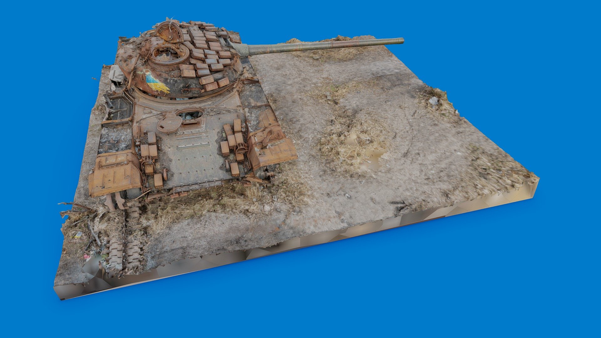 Destroyed Tank T72 - 3D model by AERO3D (@aero3d.ua) [ed49a1e] - Sketchfab