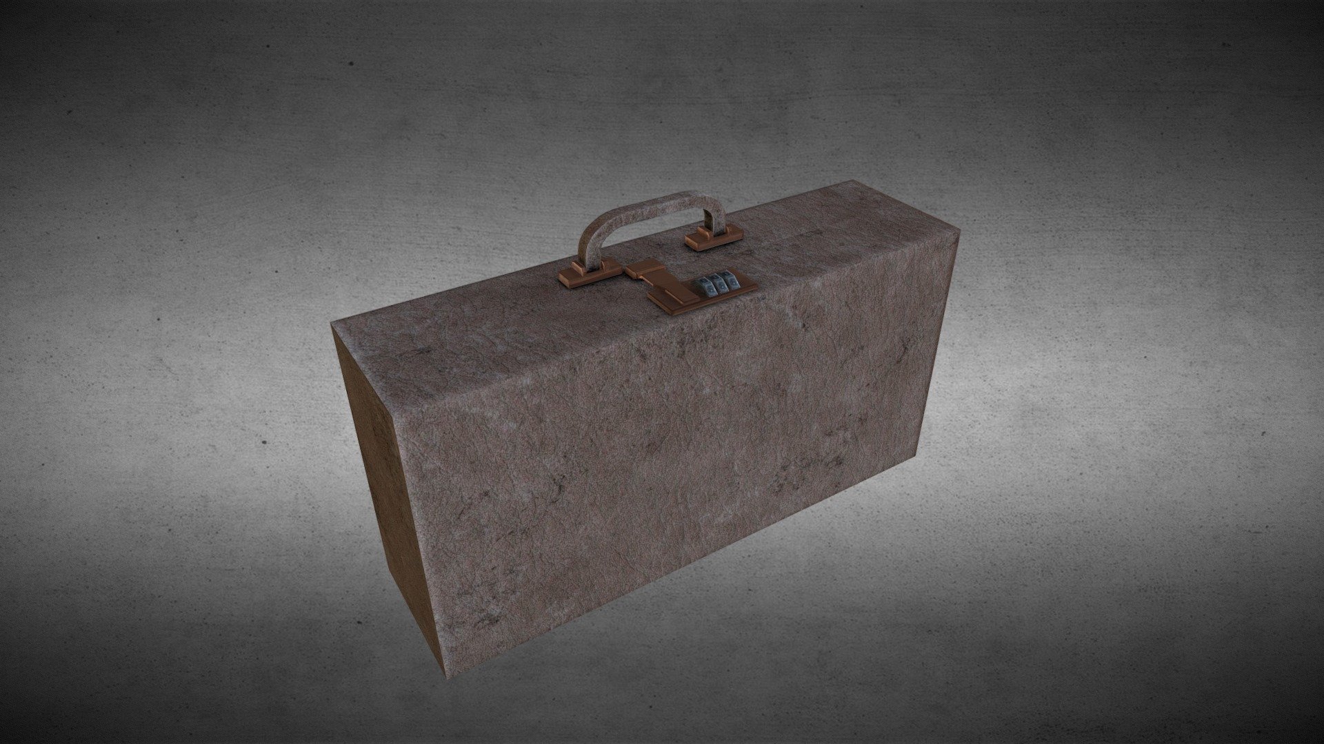 Old briefcase with number lock (Reupload) - Download Free 3D model by ...