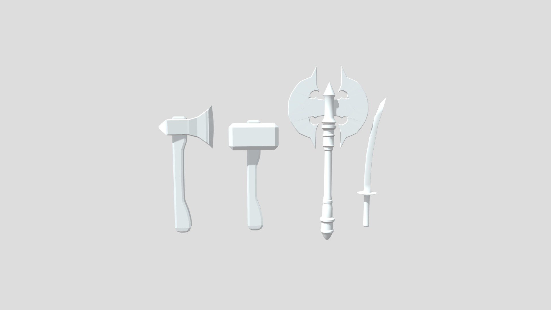 Weapons and Tools - 3D model by Kedy (@lihekedy) [ed4b692] - Sketchfab