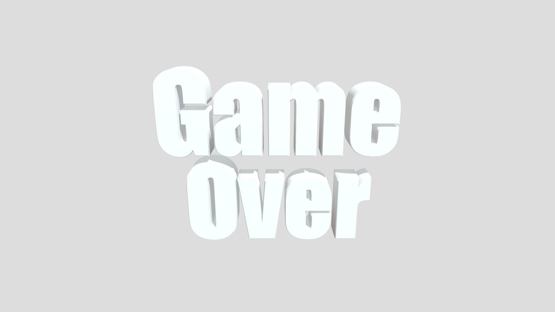 Game Over Text - Download Free 3D model by RakanHaddad [ed4e6bb ...