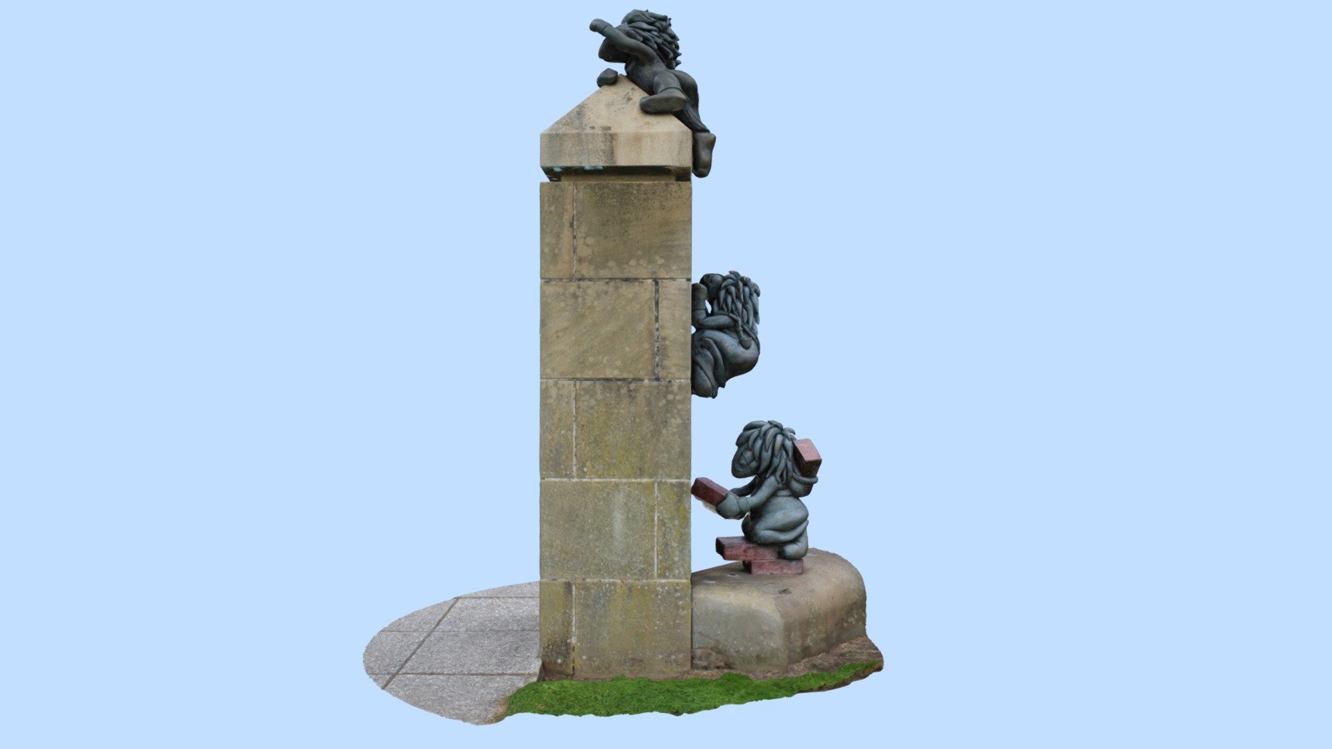 Lemmings sculpture (Dundee, Scotland) - Download Free 3D model by ...