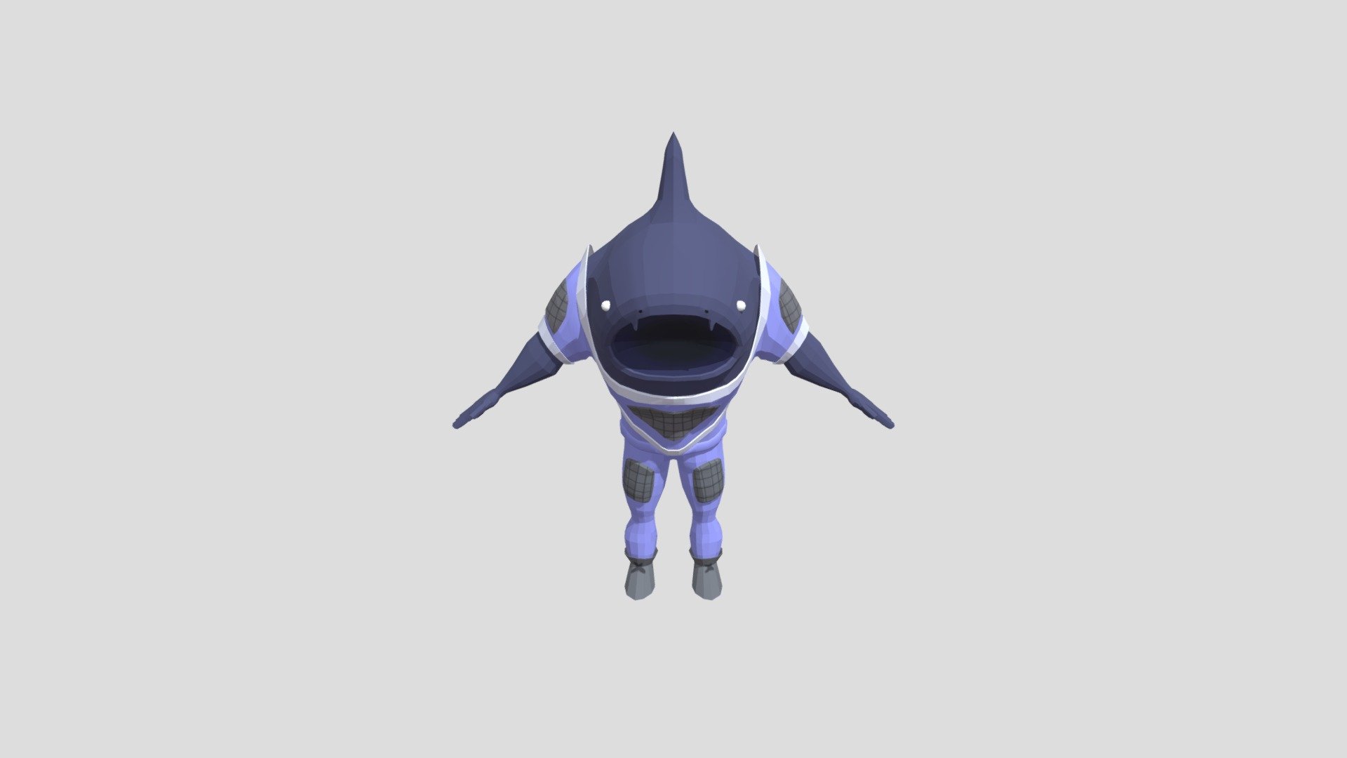 Anthropomorphic Shark - 3D model by Glenda K (@glendakhoobx) [ed4fdac ...