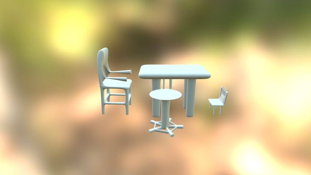 Chairs And Table - 3D model by rgratson [ed50d13] - Sketchfab