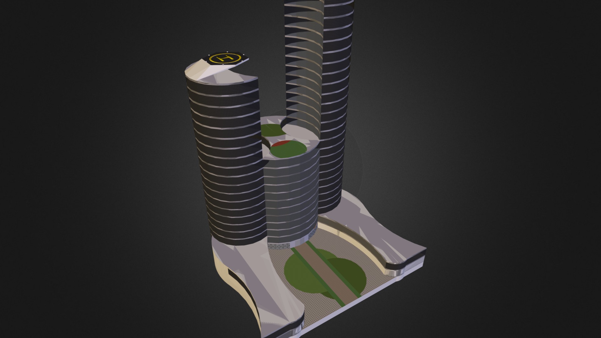 Eclair Twin Towers - 3D model by Fellah Mohamed (@FellahMohamed ...