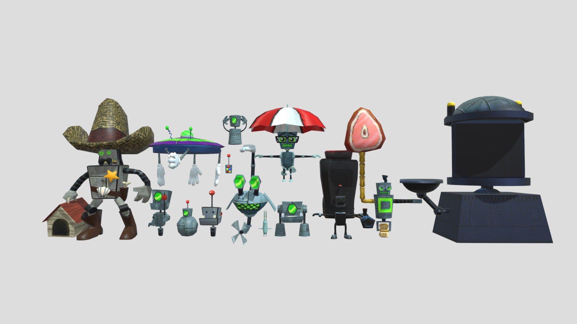hb09 Robot Enemies Compy - Download Free 3D model by SMF Features Developed From Cheryl Hill ...