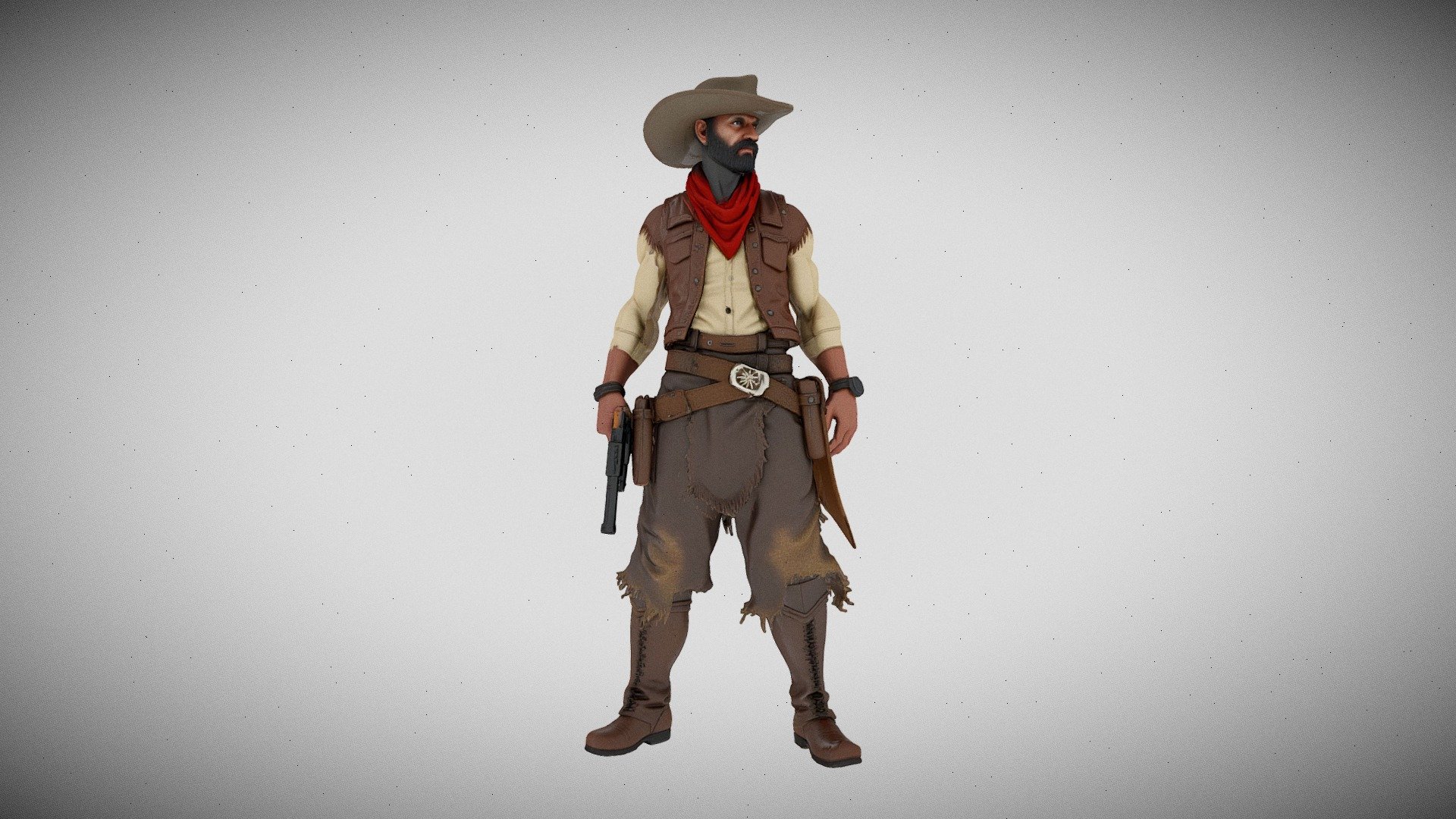 GA Free_014_Rugged Outlaw Cowboy - Download Free 3D model by Galaxy ...
