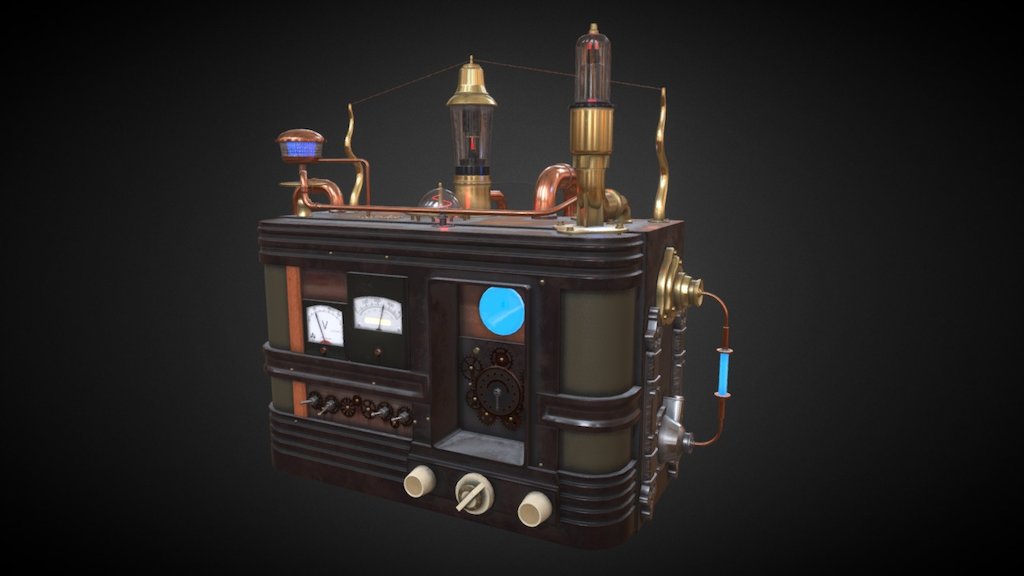 Steampunk_Radio - 3D model by Mini (@mrmini) [ed533c8] - Sketchfab