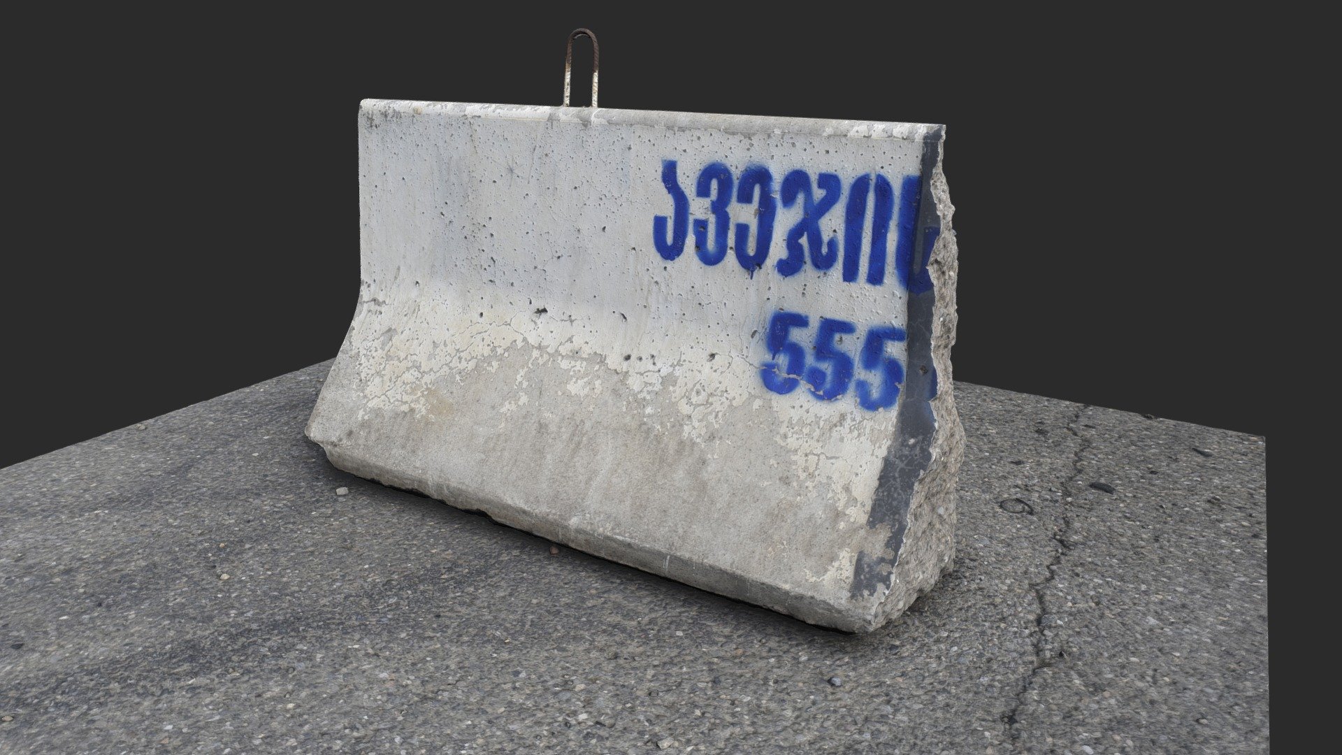 Concrete Divider Blue - Download Free 3D model by zhoslenmakoev ...