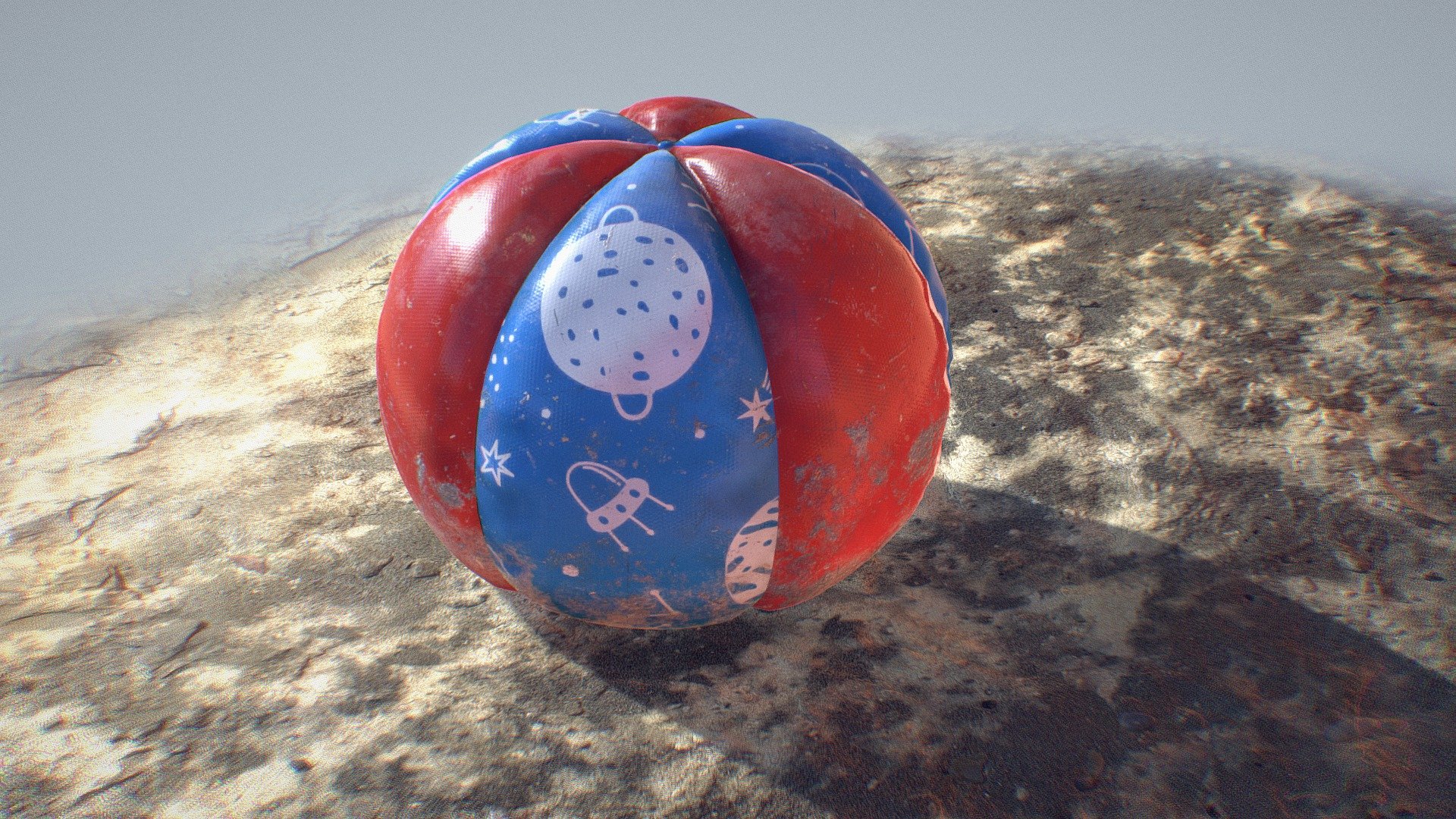 Beachball - Download Free 3D model by re1monsen [ed57b69] - Sketchfab