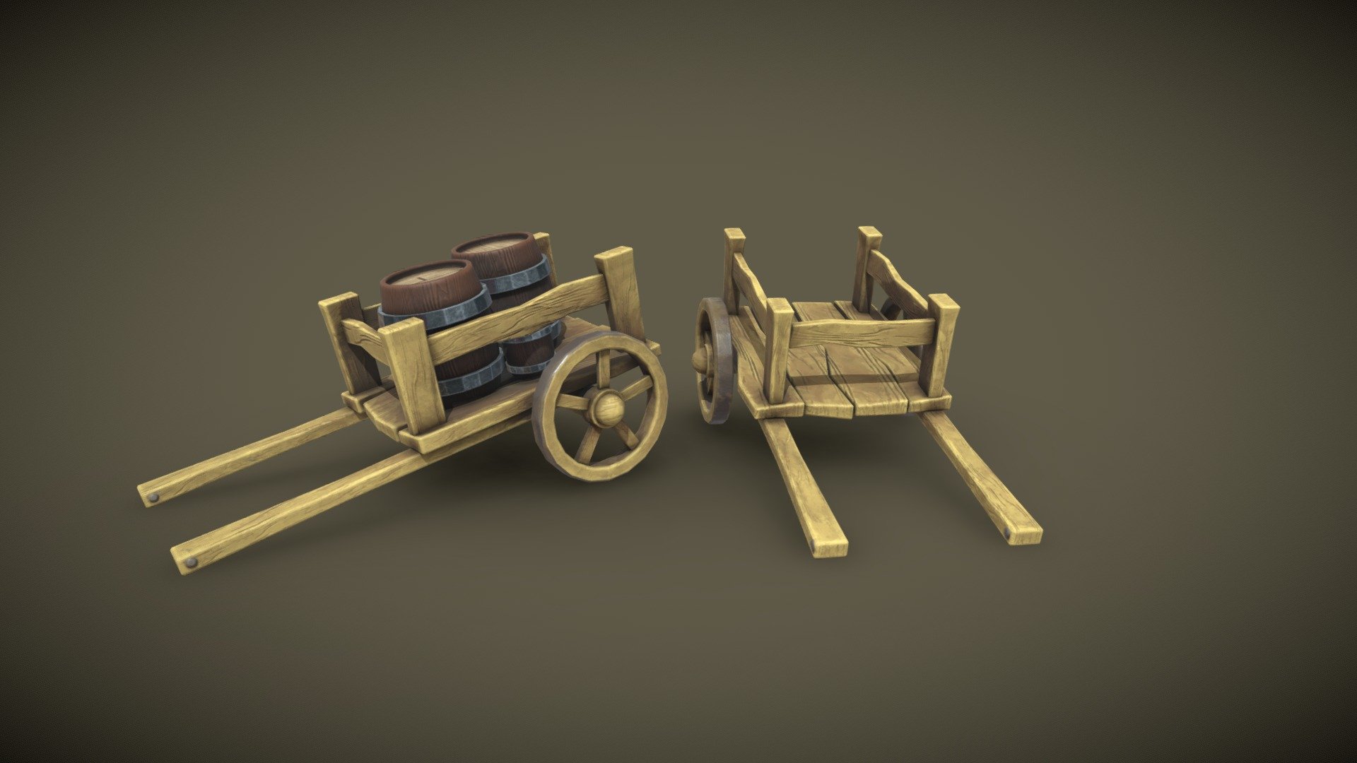 Stylized Wagons - 3D model by JerryTheCreator [ed57f5b] - Sketchfab