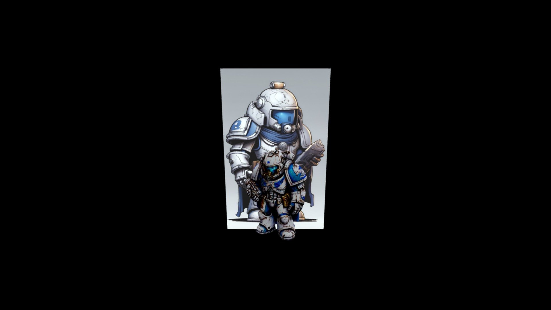 "Blue and White Robot Soldier" A blue and whi - Download Free 3D model ...