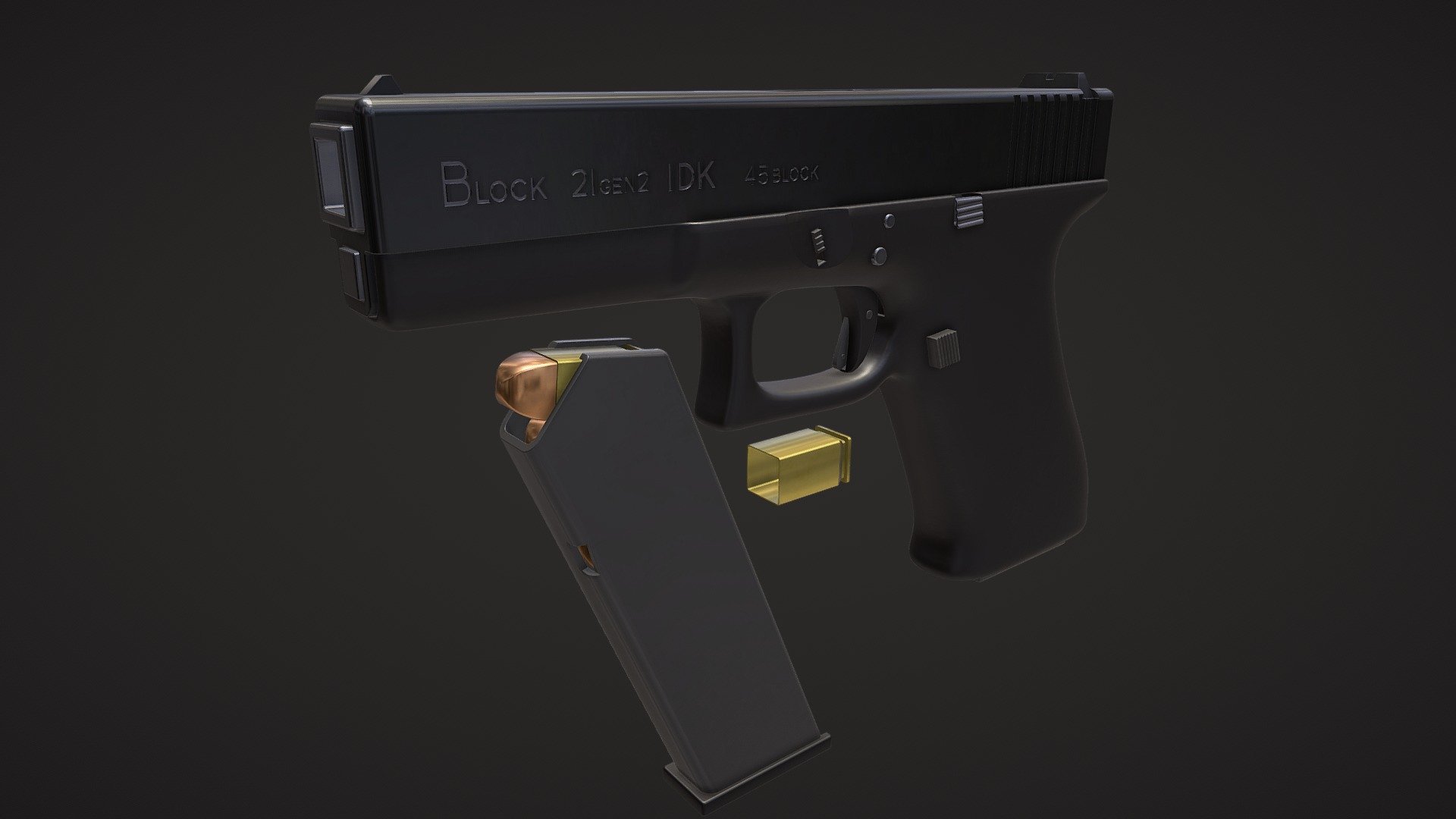 Block cubic Pistol 45 - Download Free 3D model by Jan Andreas ...