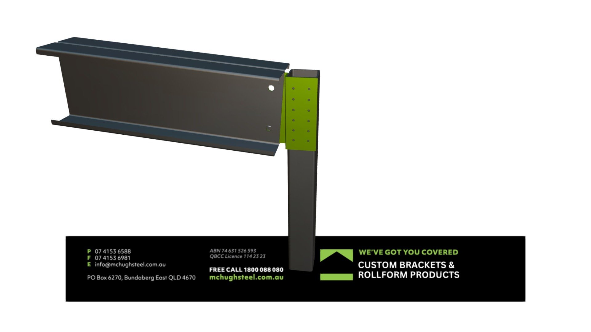 75RHS to C200 5 Deg RHS to Purlin Bracket C - 3D model by mchughsteel [ed5dd1c] - Sketchfab