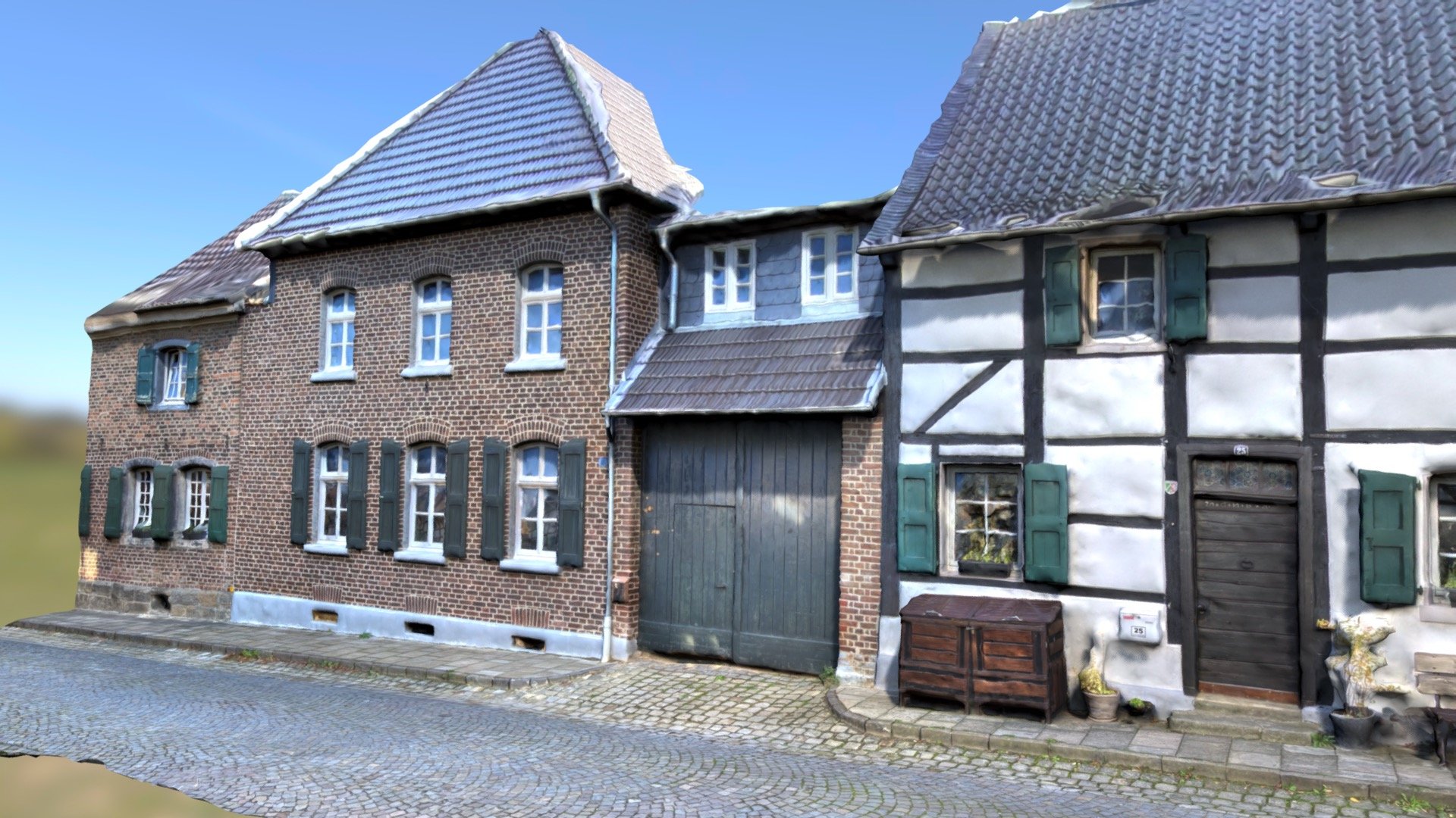 Hof-Fassade medium - 3D model by Kais_Haus [ed5e8c0] - Sketchfab