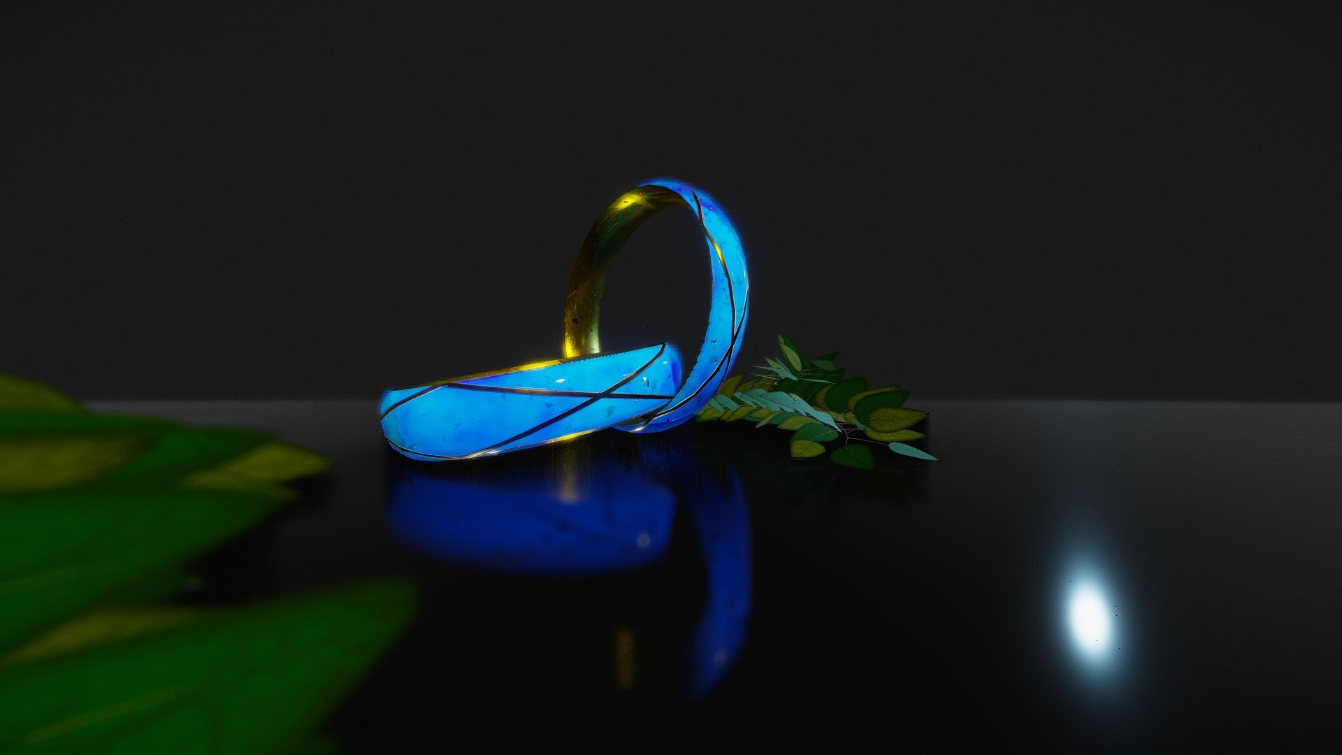 Blue Golden Ring - Download Free 3D model by Kinga Kroliczek (@kinga ...