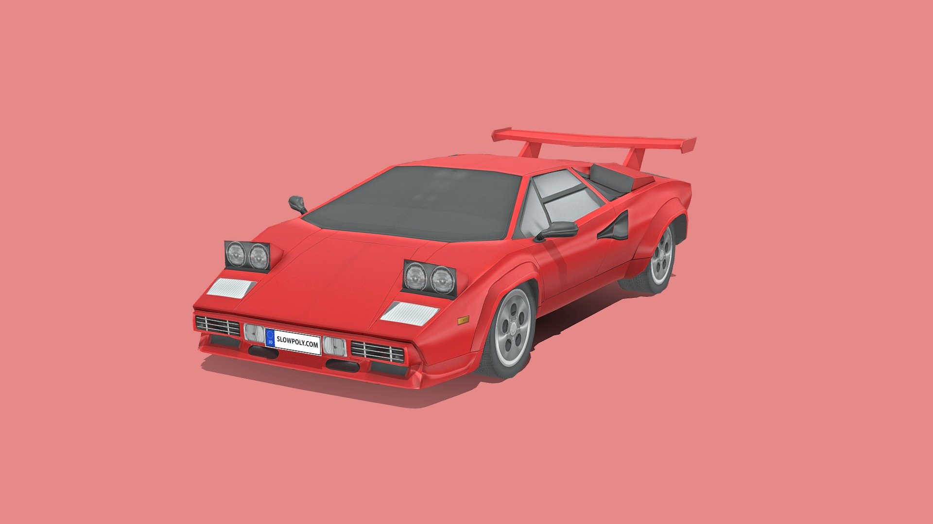 Lamborghini Countach 1985 - Buy Royalty Free 3D model by slowpoly ...