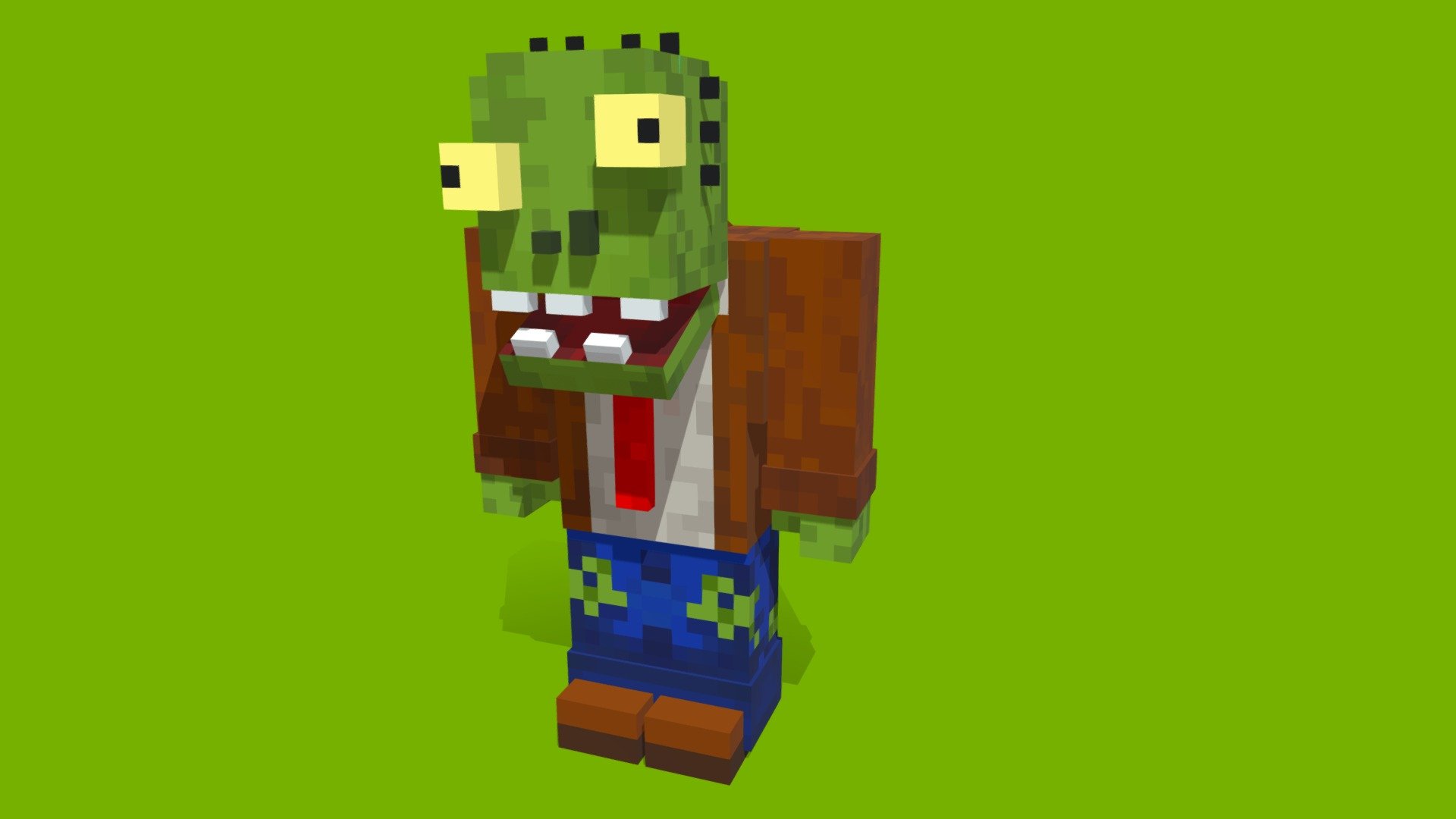 Plants vs Zombies Minecraft Style - Download Free 3D model by El ...