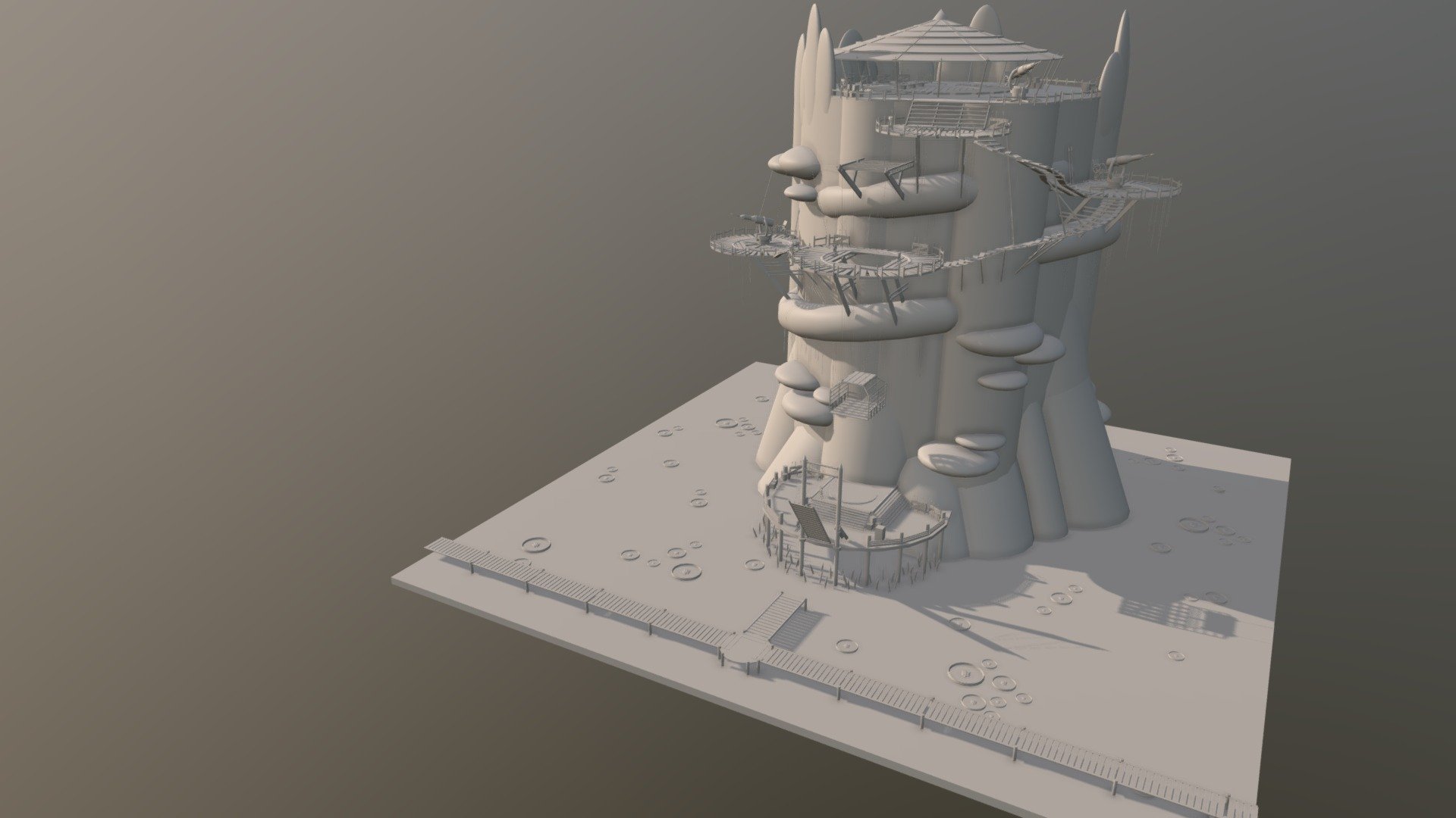 Treeside Stronghold - 3D model by Alex Fillion (@dougitougi123 ...