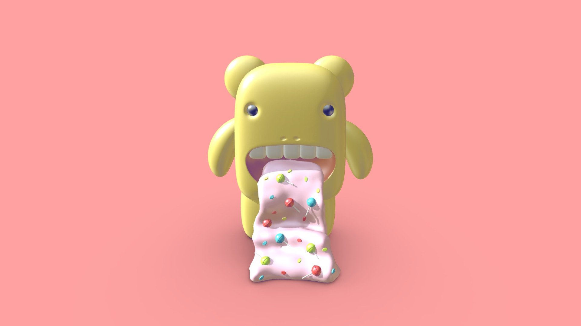Monster Vomits Chewing Gum - 3D model by OwlDesign (@gonzalezrincon8895 ...