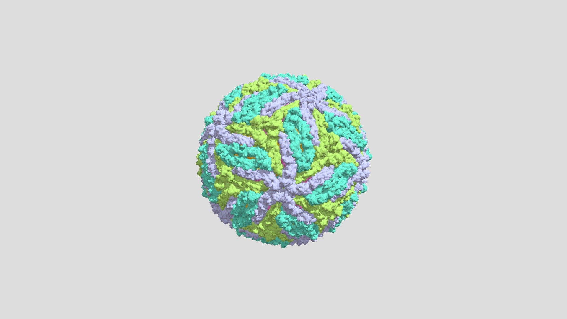 Zika virus capside - PDB entry 5IRE - 3D model by davida89 [ed69012] - Sketchfab