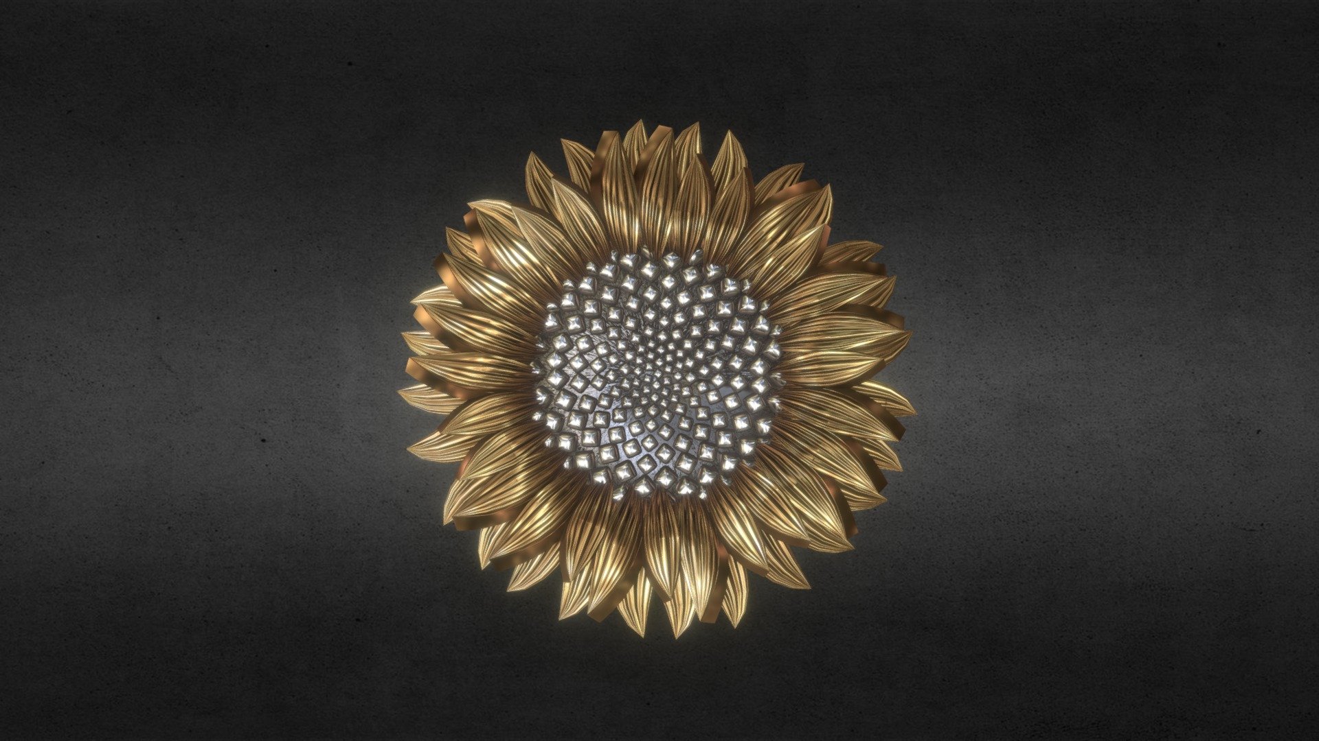 Sunflower Gold - 3D model by inceptum [ed704a9] - Sketchfab