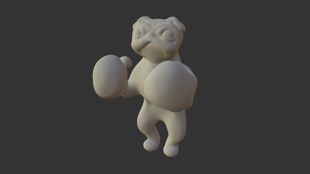 Boxing Pug - 3D model by lukehaddock [ed76c68] - Sketchfab